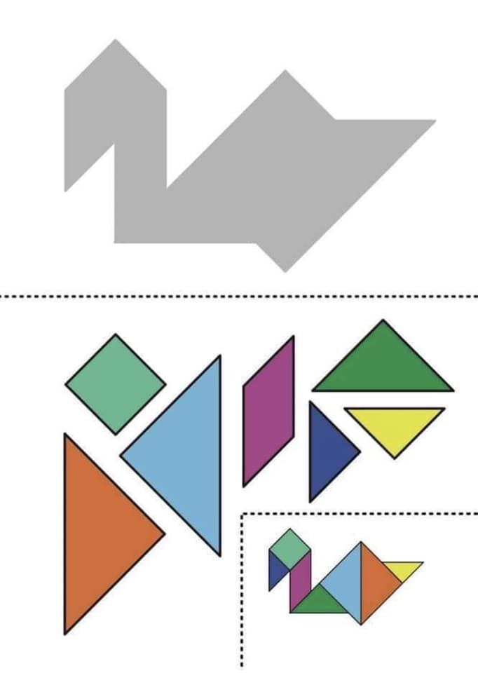 Poskladaj obrázky z geometrických tvarov - preučiteľky.sk